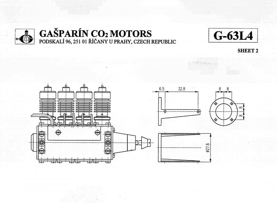 Old engine model - Gasparin CO2 - Velké motory - G63L4